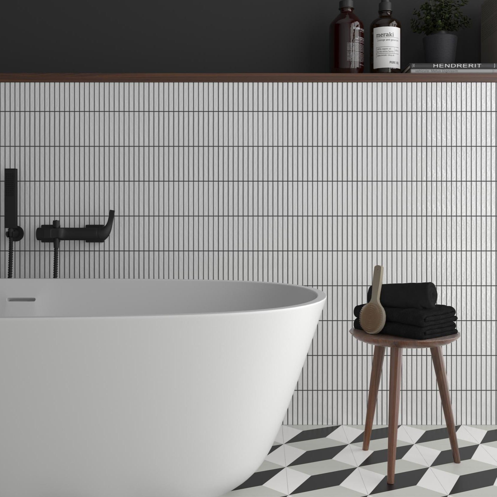 Fluted Kit-Kat Mosaic - Violetti Tiles